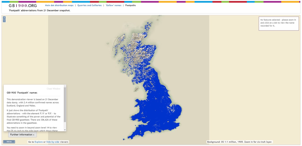 Finding lost footpaths using GB1900 – Data Foundry
