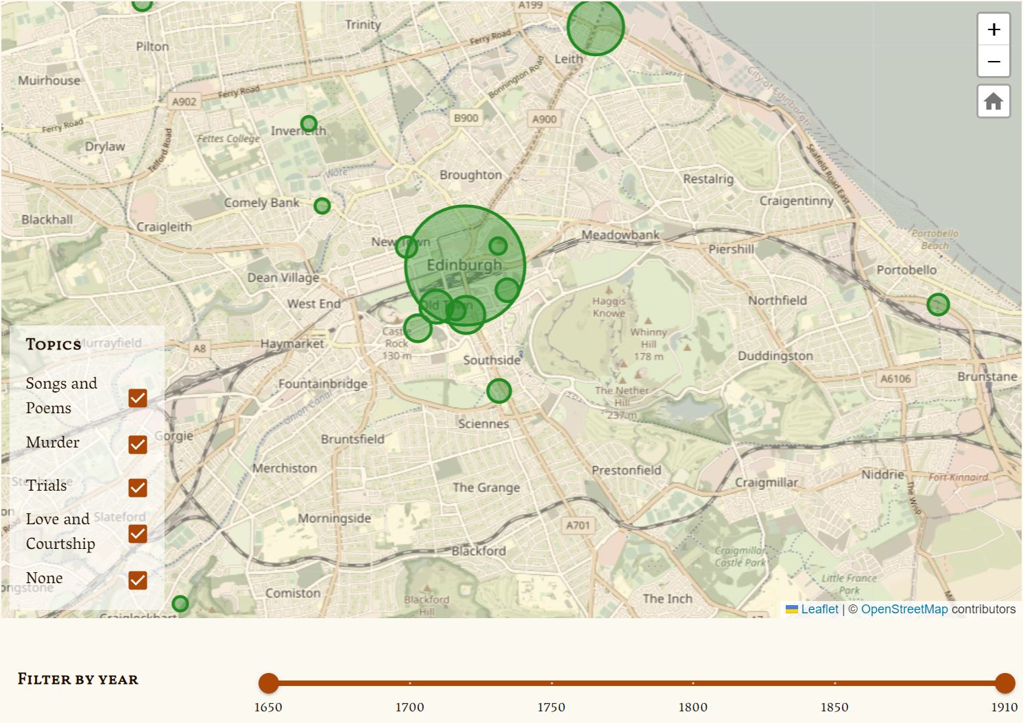 Visualising Scottish broadsides – Data Foundry